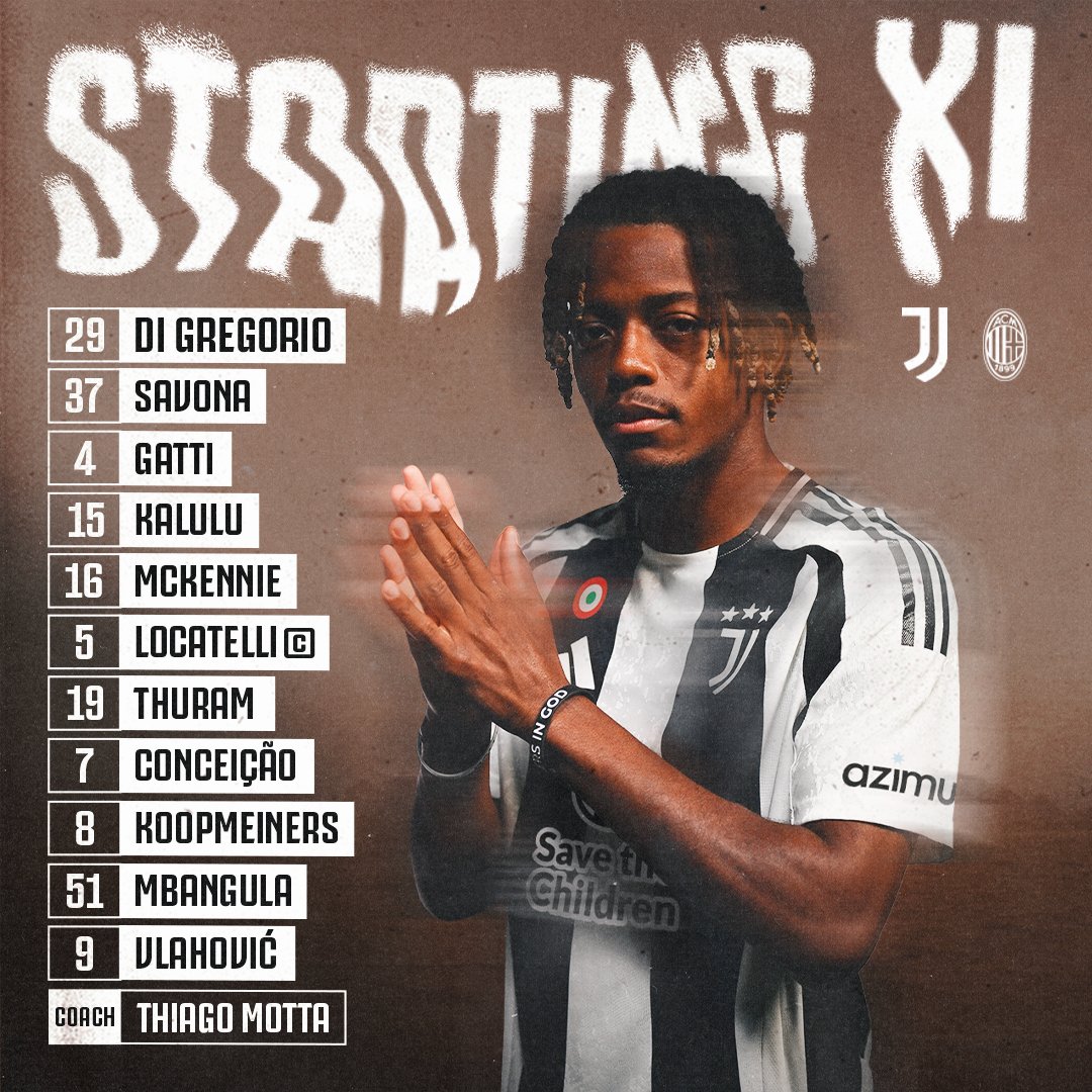 Official Juventus team to face AC Milan in the Super Cup semi final ...